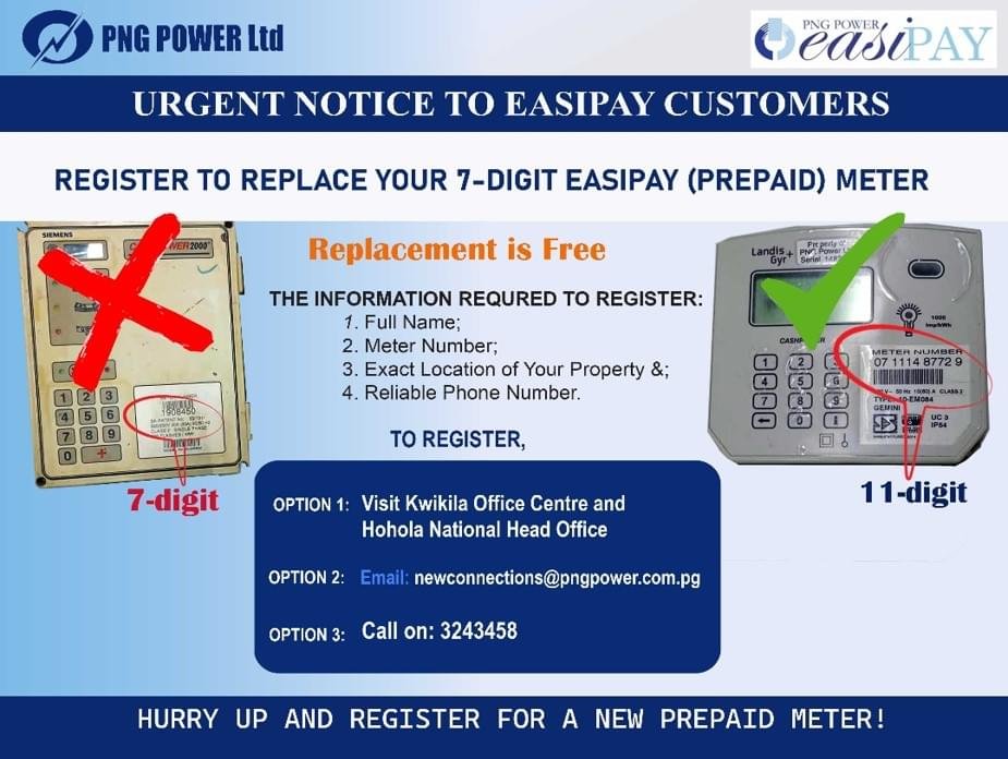 PNG Power Limited Launches Replacement of Outdated 7-Digit Prepaid ...